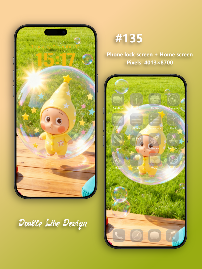 Twinkle Eye-Care Bubbles 4K Live Wallpaper | Whimsical Cute